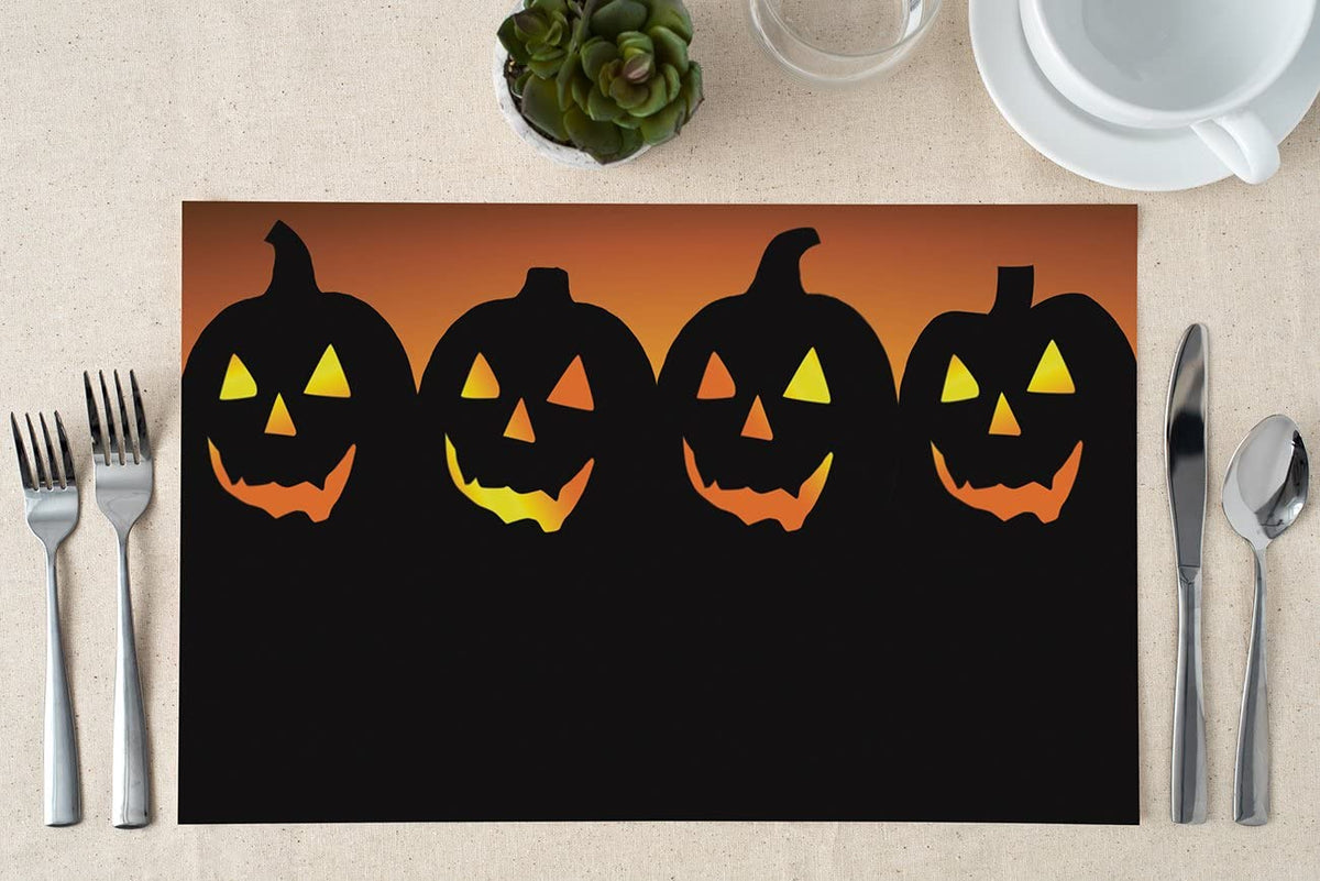 Halloween Placemats | Pumpkin Halloween Paper Placemats - Digibuddha