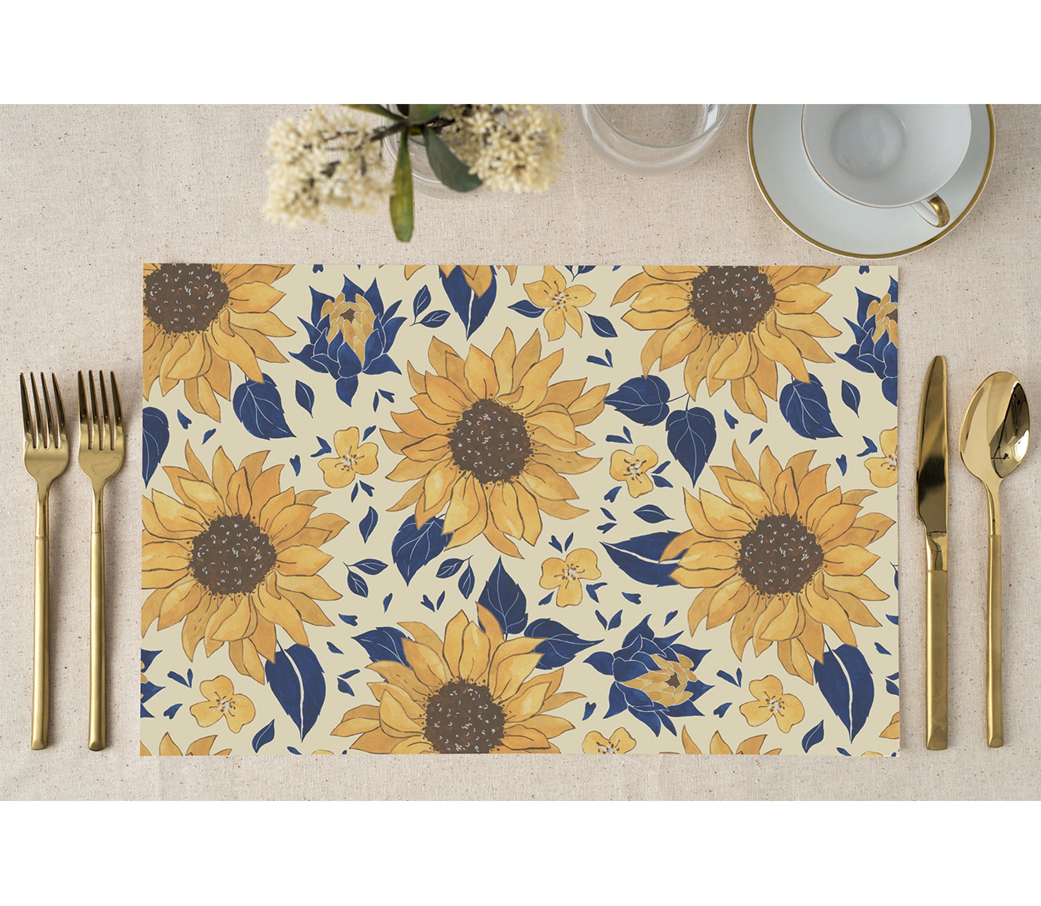Sunflower Paper Placemats – Digibuddha