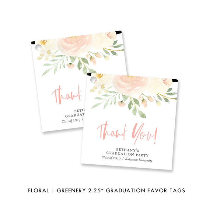 Floral + Greenery Graduation Favor Tags Coll. 2 – Digibuddha