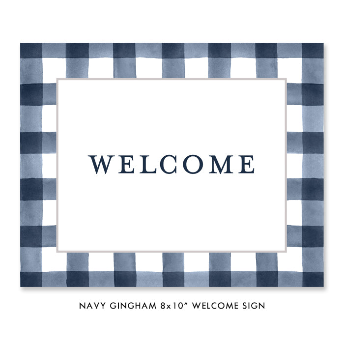 Navy Gingham Graduation Party Invitation Coll. 3 – Digibuddha