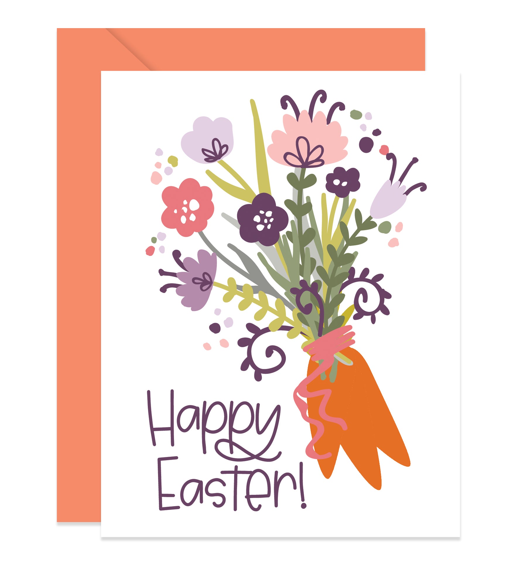 Happy Easter Floral Bouquet Card – Digibuddha
