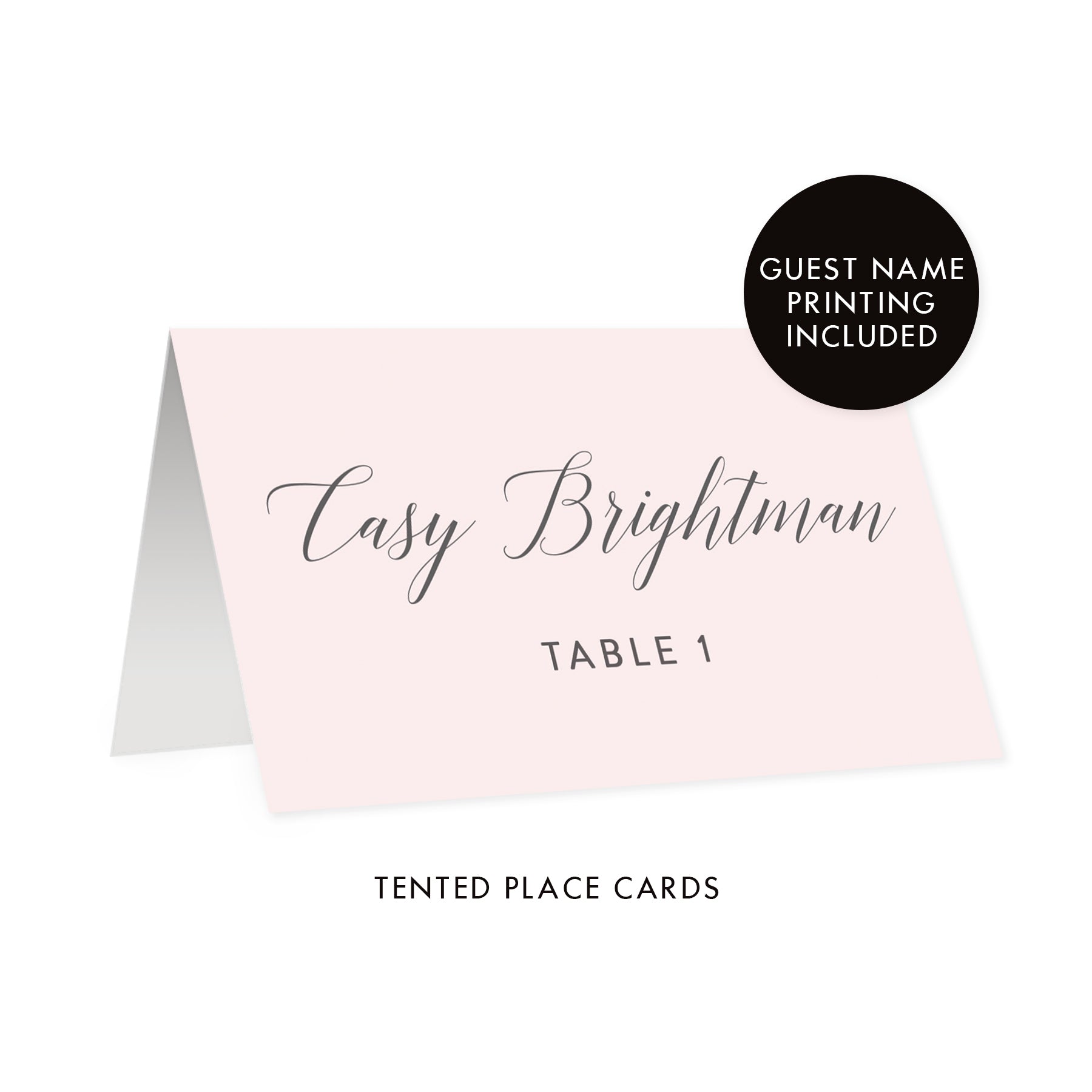Blush Pink Place Cards | Casy – Digibuddha
