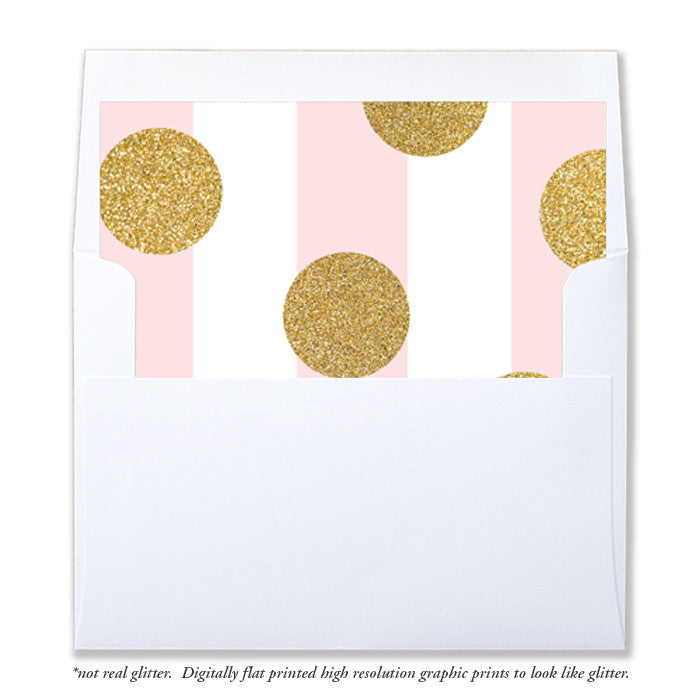 Pink Stripe + Gold Dot | Envelope Liners – Digibuddha
