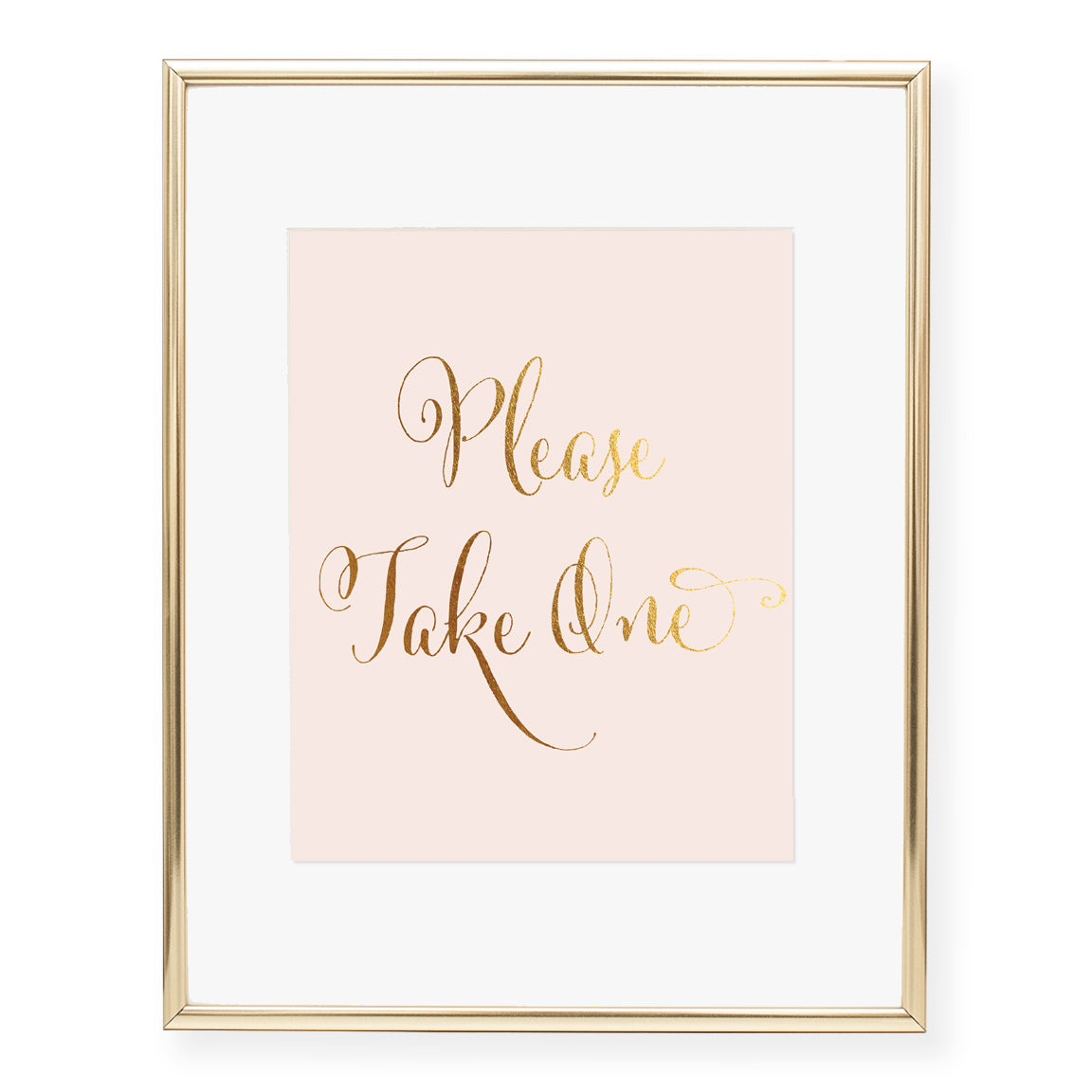 Please Take One Sign Foil Art Print Wedding Party Signage – Digibuddha