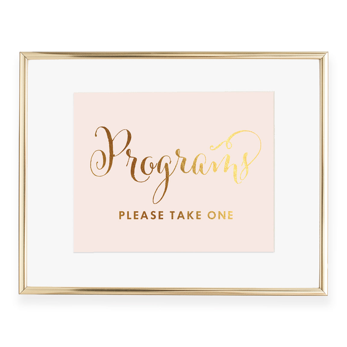 Programs Sign Foil Art Print Wedding Party Signage Poster – Digibuddha