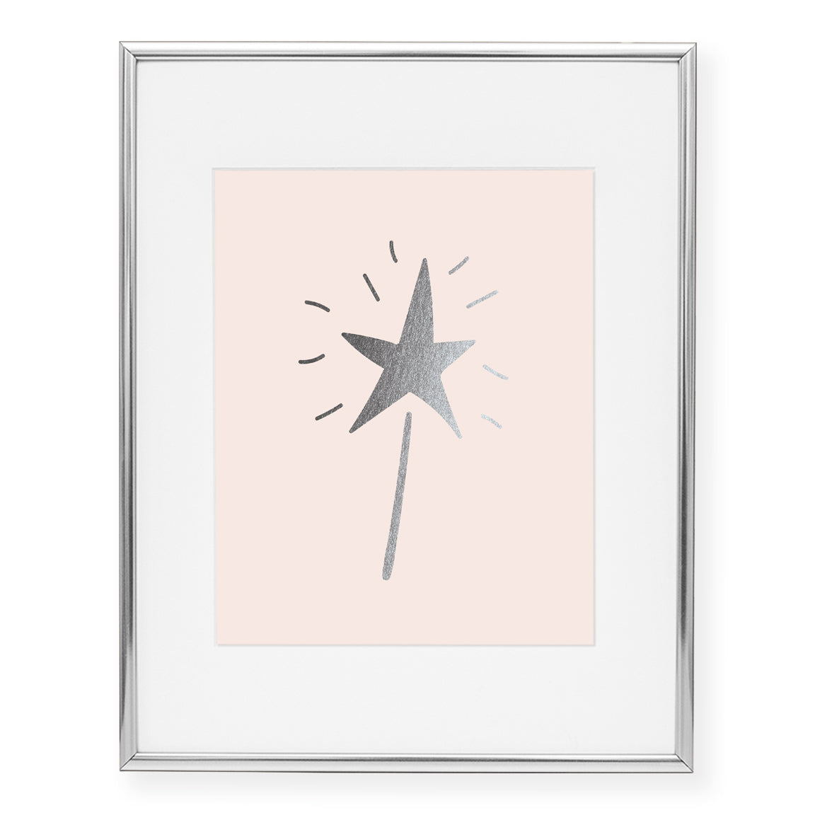 Magic Wand Foil Pressed Art Print Poster Princess Nursery Decor ...