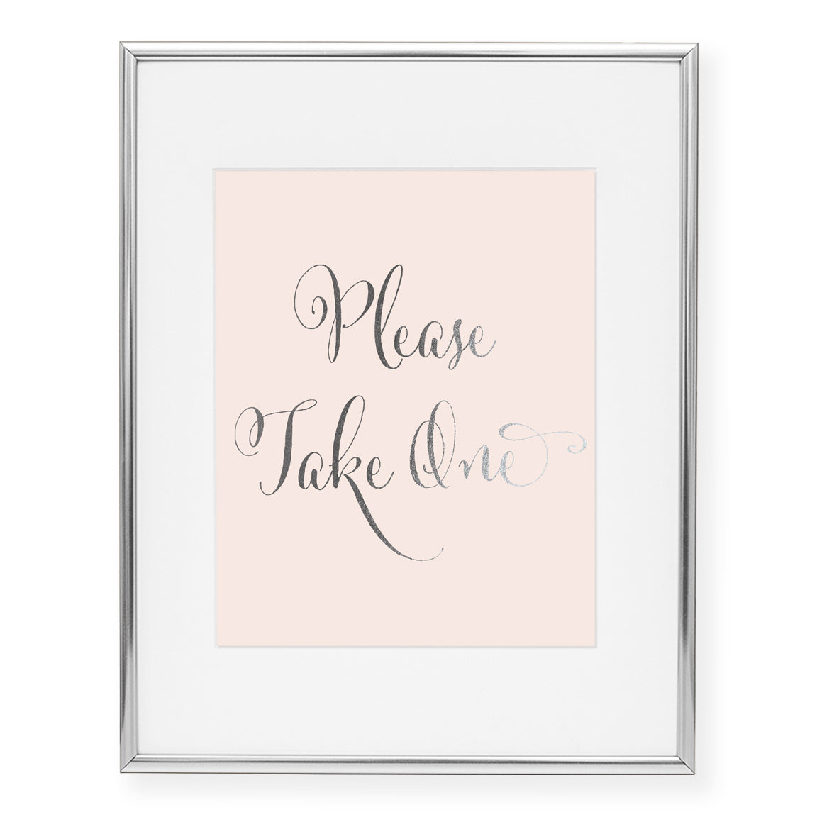 Please Take One Sign Foil Art Print Wedding Party Signage – Digibuddha