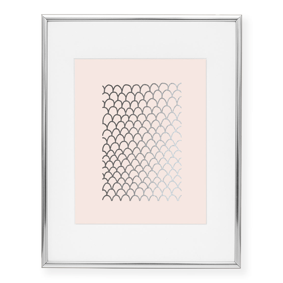 Scallop Pattern Foil Art Print Poster Real Foil Pressed Luxe Decor ...