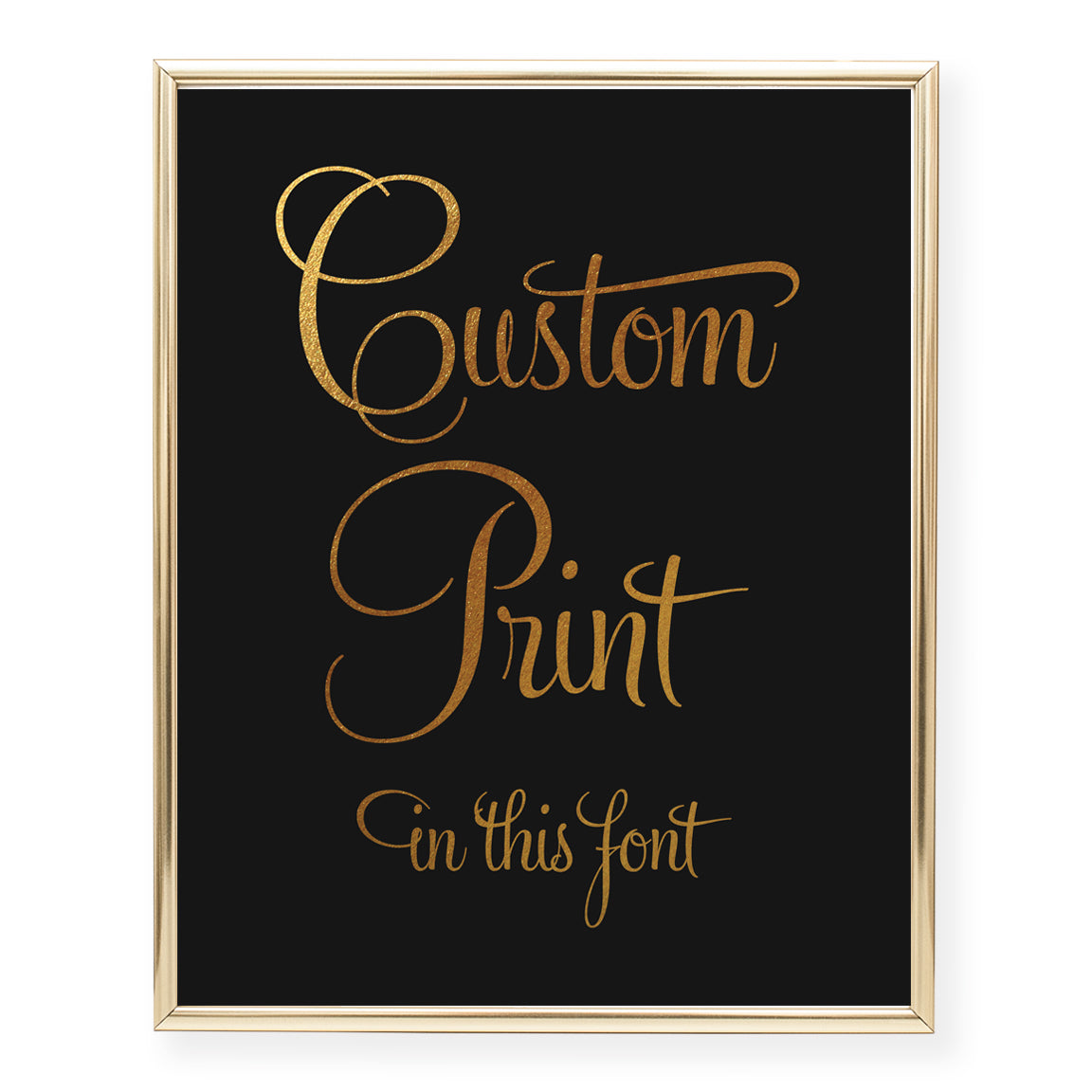 Custom Gold Foil Art Print | Personalized Poster Real Foil Luxe Decor ...