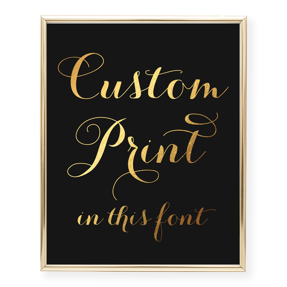 Custom Gold Foil Art Print | Personalized Poster Real Foil Luxe Decor ...