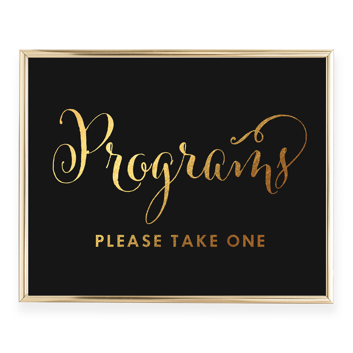Programs Sign Foil Art Print Wedding Party Signage Poster – Digibuddha