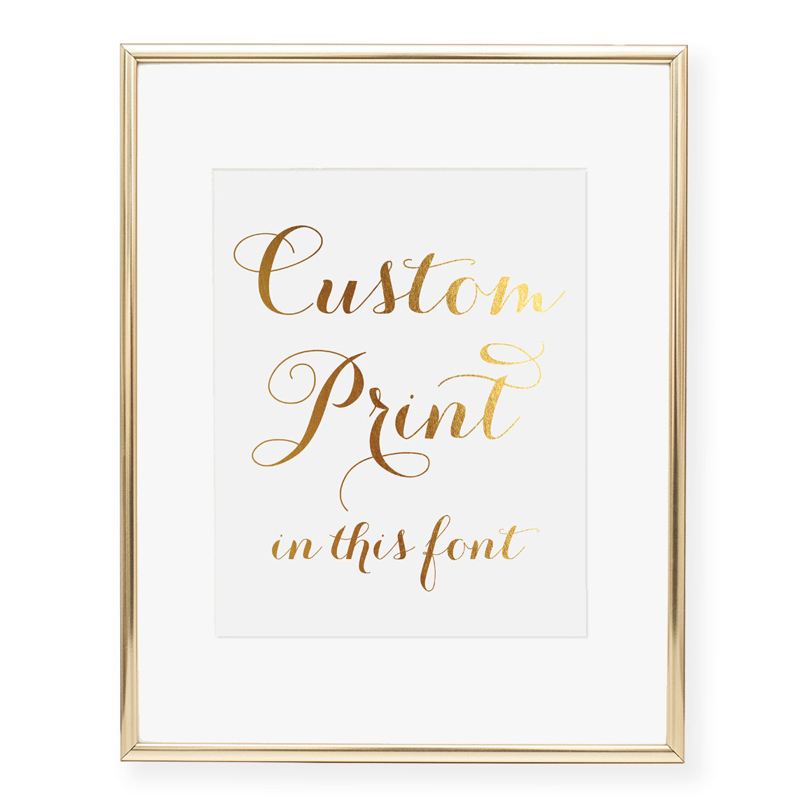 Custom Gold Foil Art Print | Personalized Poster Real Foil Luxe Decor ...