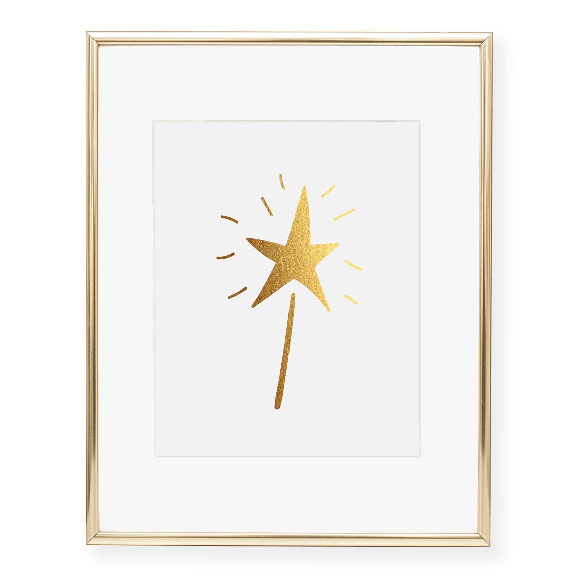 Magic Wand Foil Pressed Art Print Poster Princess Nursery Decor ...