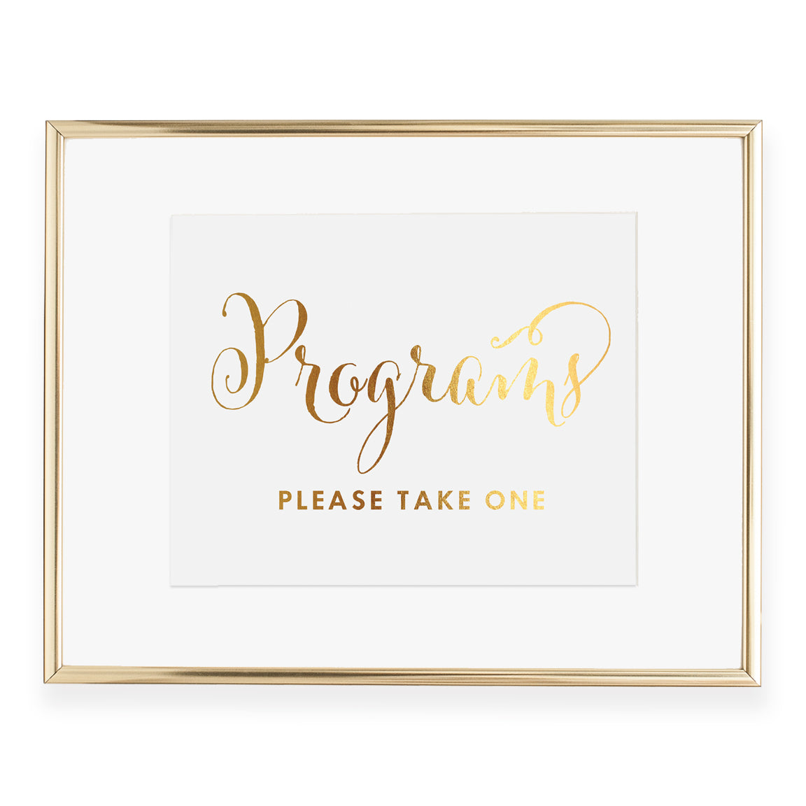 Programs Sign Foil Art Print Wedding Party Signage Poster – Digibuddha