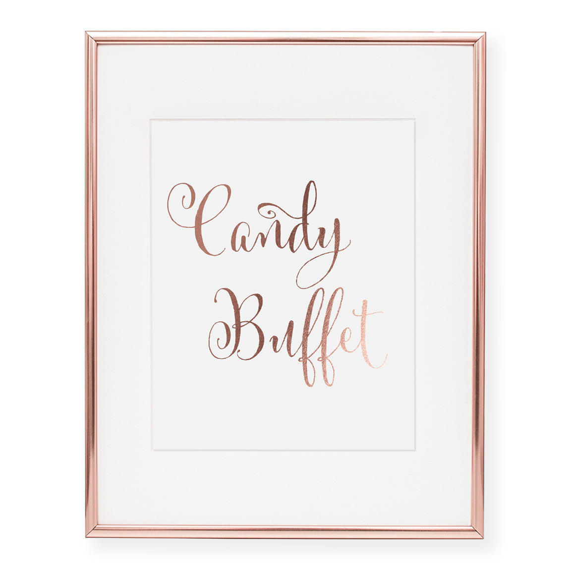Candy Buffet Sign Foil Art Print Wedding Party Candy Bar Signage ...