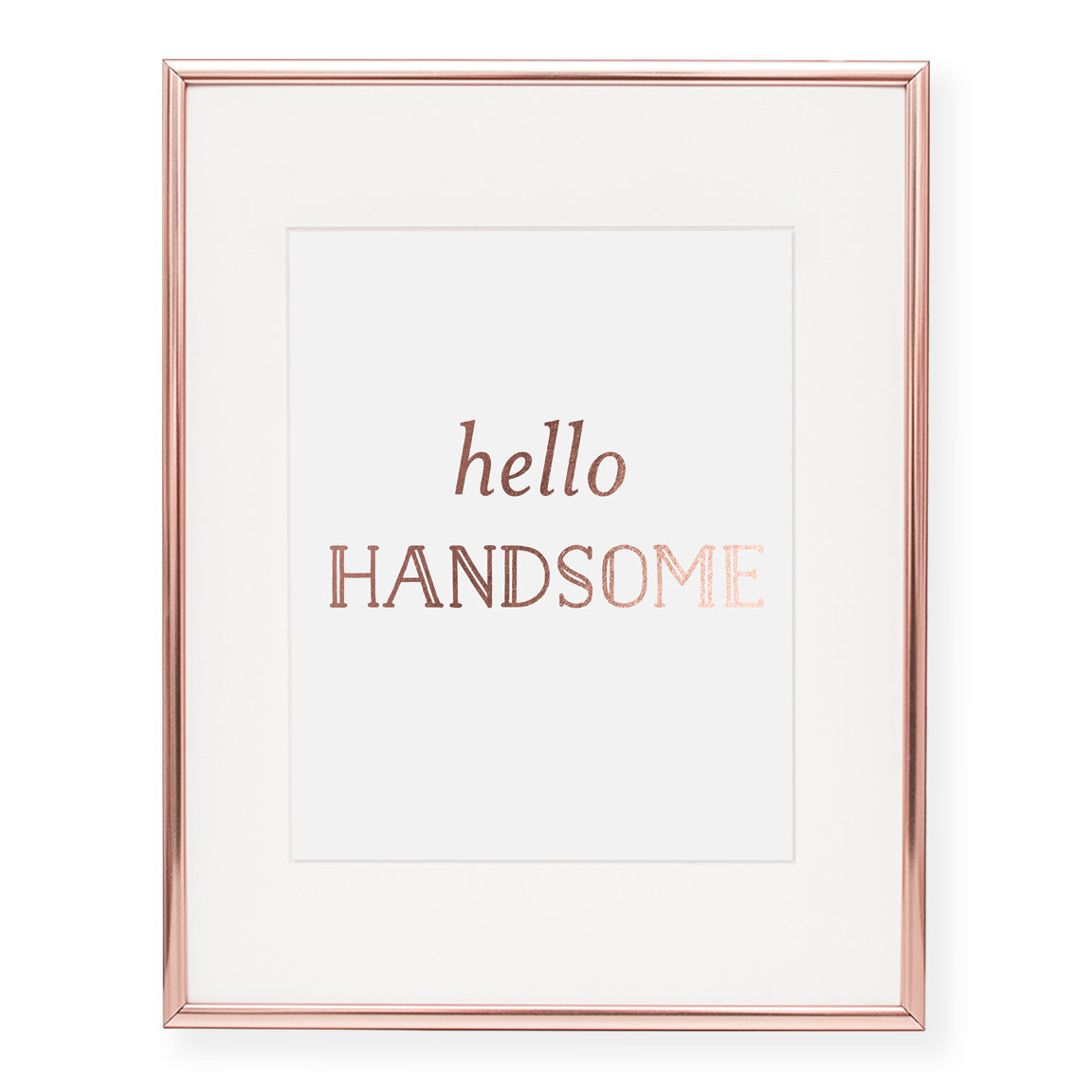 Hello Handsome Foil Pressed Art Print Kids Room Poster Nursery Decor ...
