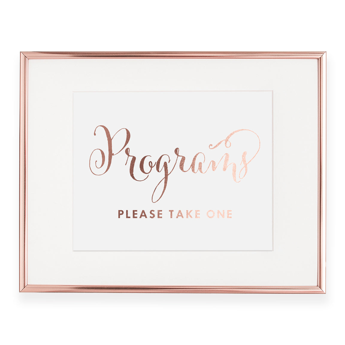 Programs Sign Foil Art Print Wedding Party Signage Poster – Digibuddha