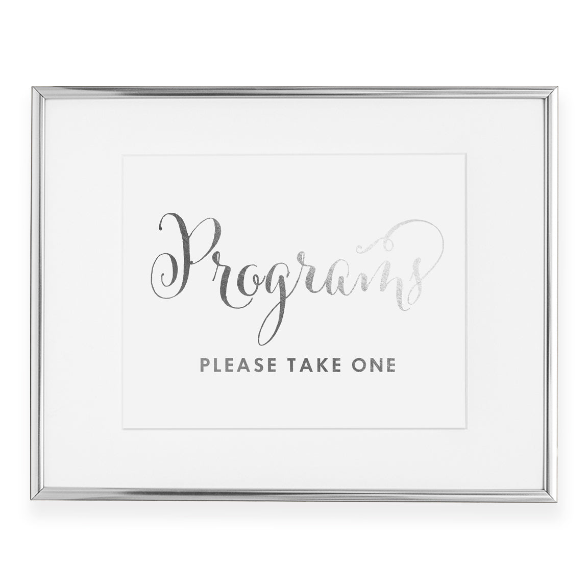 Programs Sign Foil Art Print Wedding Party Signage Poster – Digibuddha