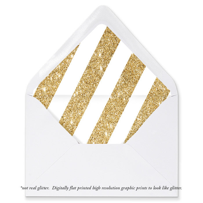 Envelope Liners | Gold Glitter Stripe – Digibuddha