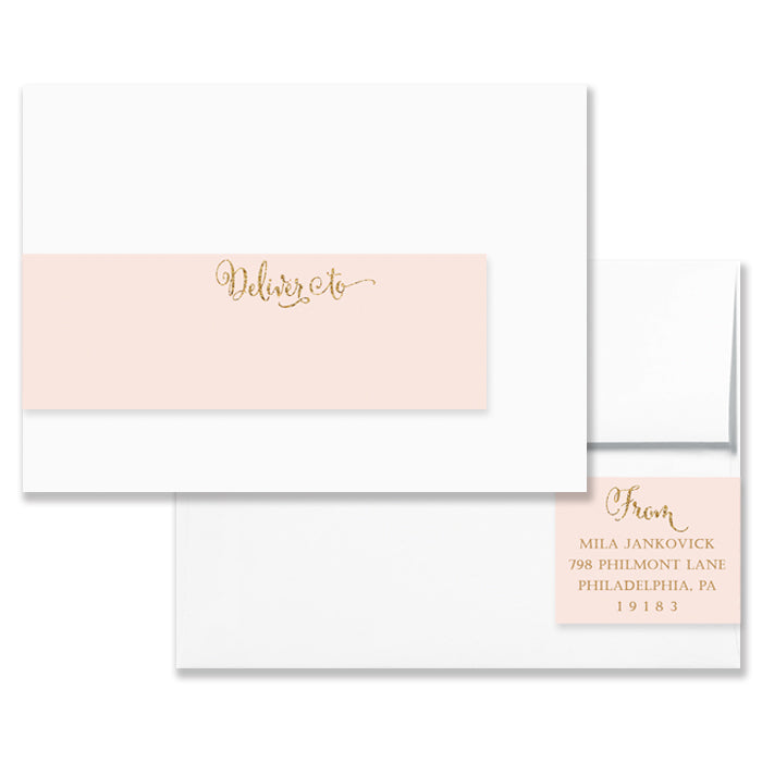 Blush + Gold Envelope Wrap Address Labels – Digibuddha